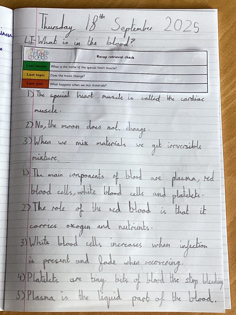 Y6 science – St Michaels Catholic Primary School, Houghton